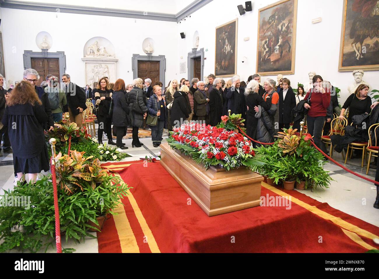 Rome, funeral of Paolo Tavani Editorial Usage Only Stock Photo - Alamy