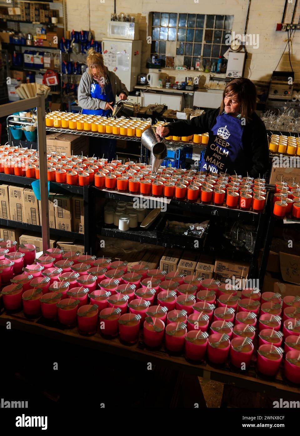 Candle maker Annie Maulding at Wick and a Prayer workshop, Tissington ...