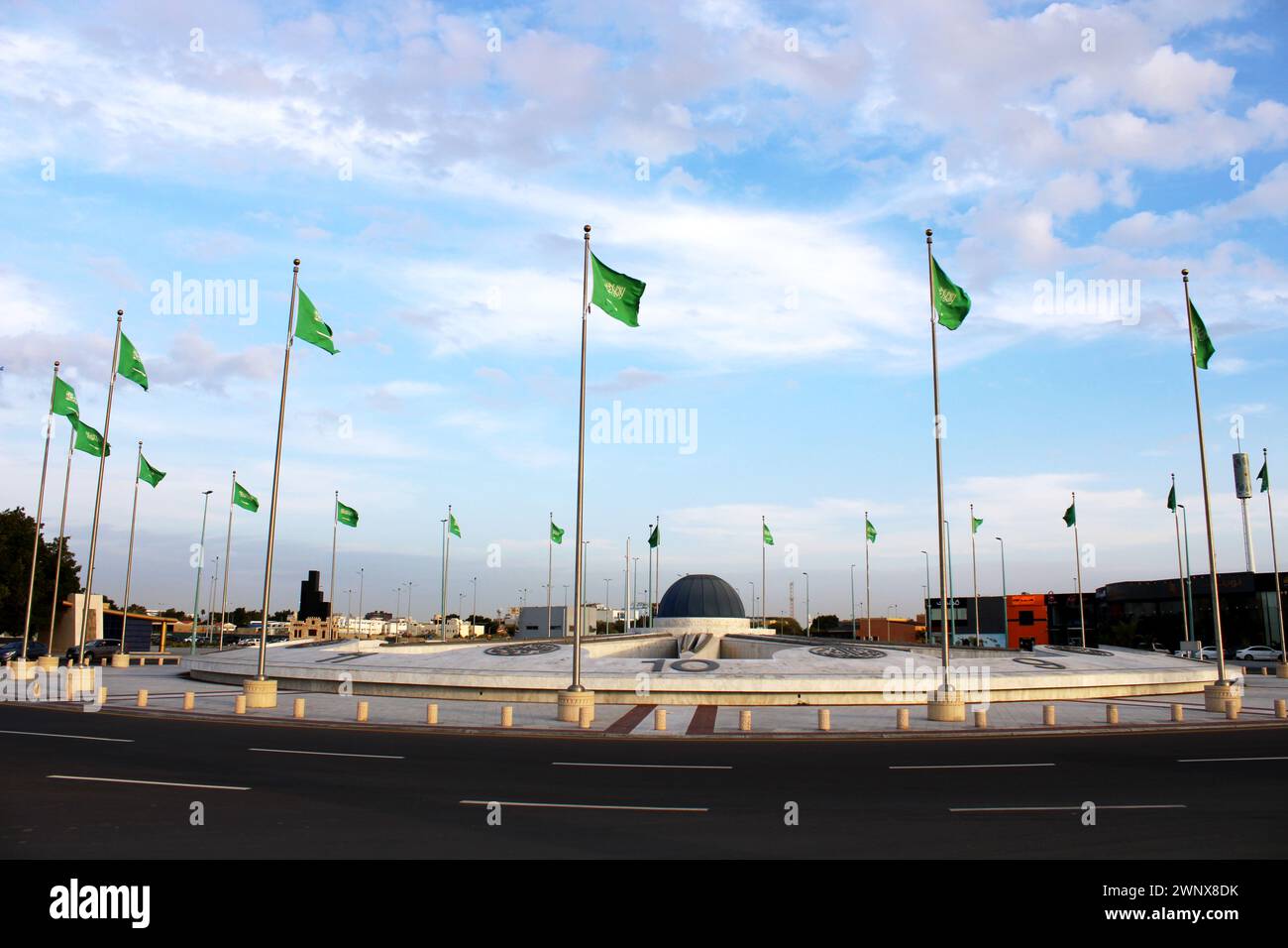 Saudi Arabia national flag waving in the sky. Islamic religion flag ...