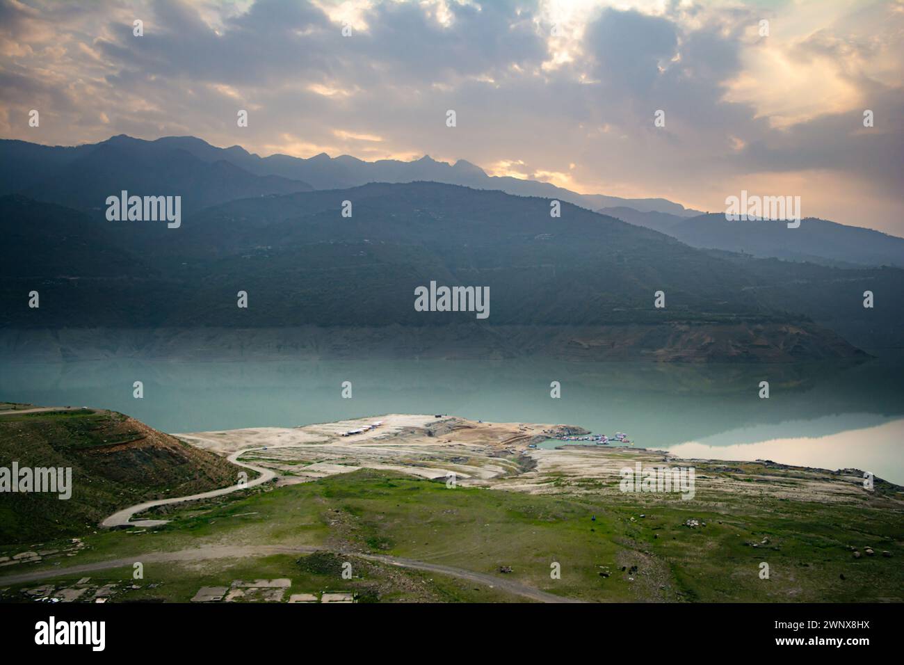 Tehri lake surrounded by mountains in Uttarakhand, india, Tehri Lake is ...