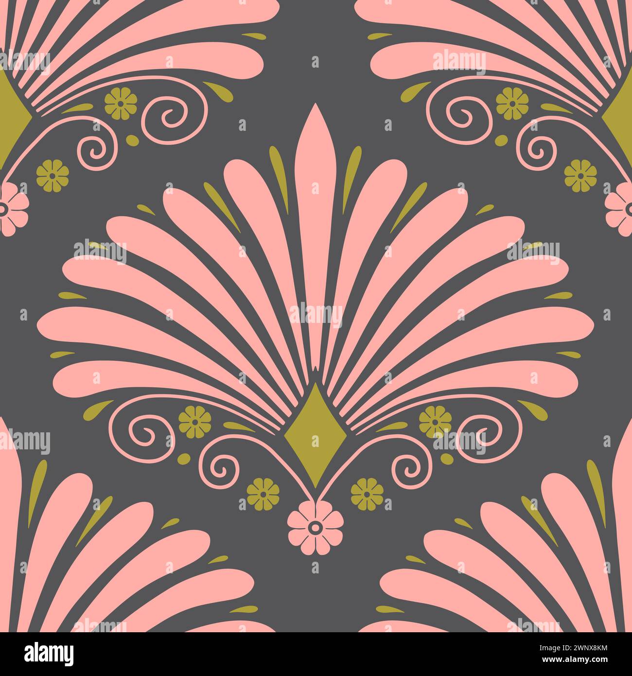 Anthemion decoration Stock Vector Images - Alamy