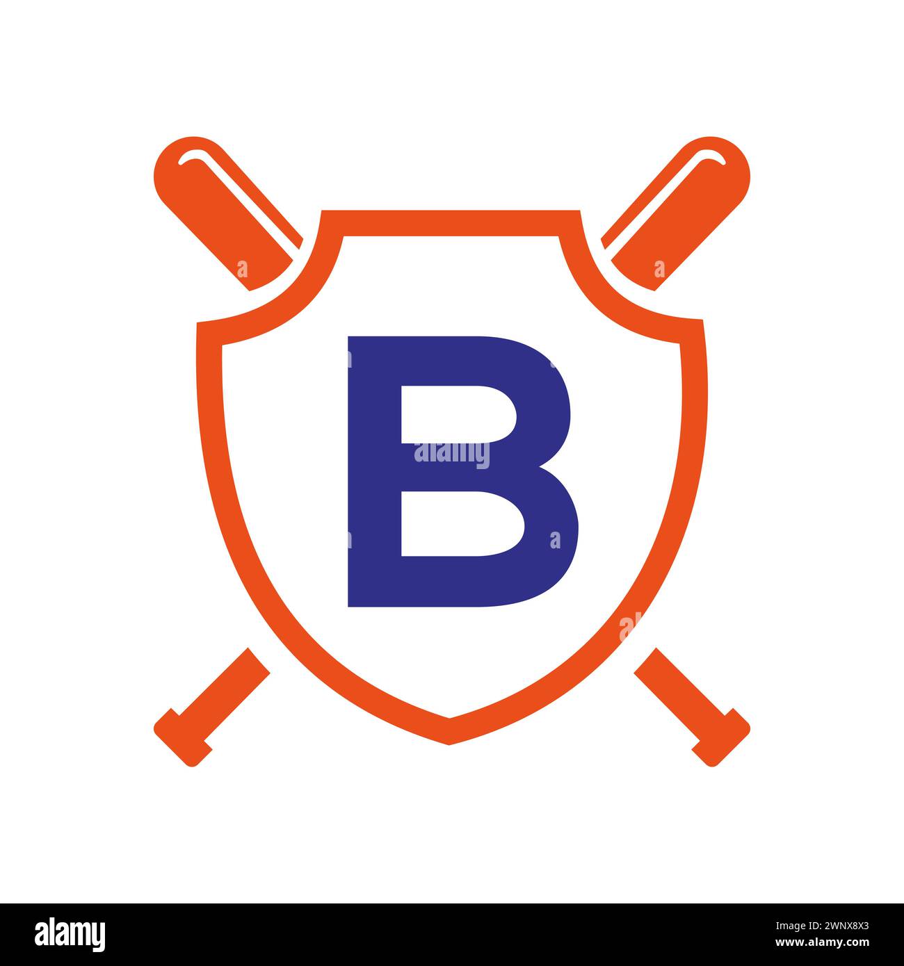 Letter B Baseball Logo Design Vector Template. Baseball Club Symbol ...