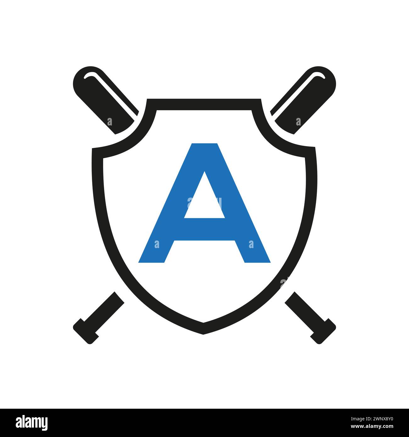 Letter A Baseball Logo Design Vector Template. Baseball Club Symbol ...