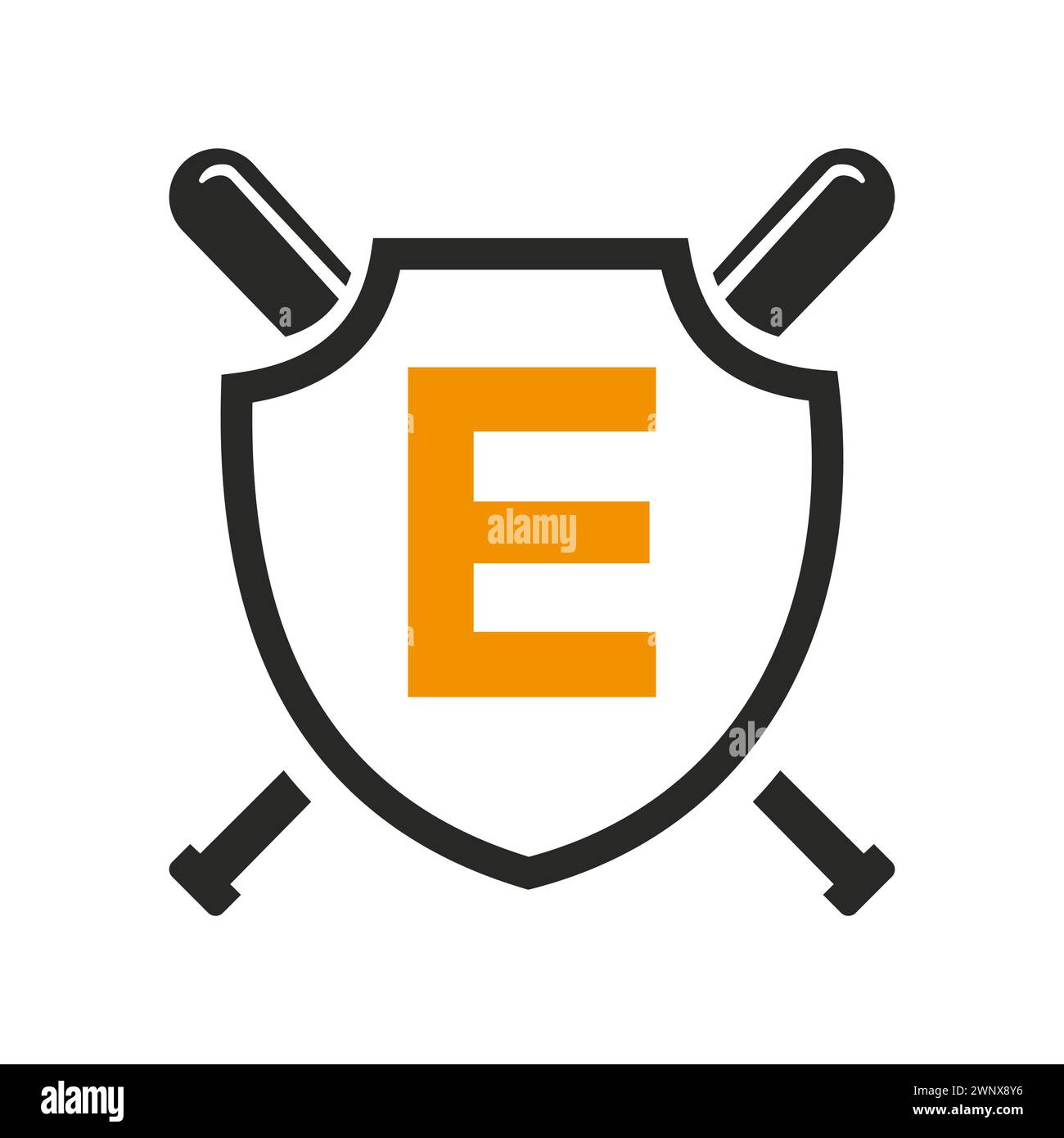 Letter E Baseball Logo Design Vector Template. Baseball Club Symbol ...