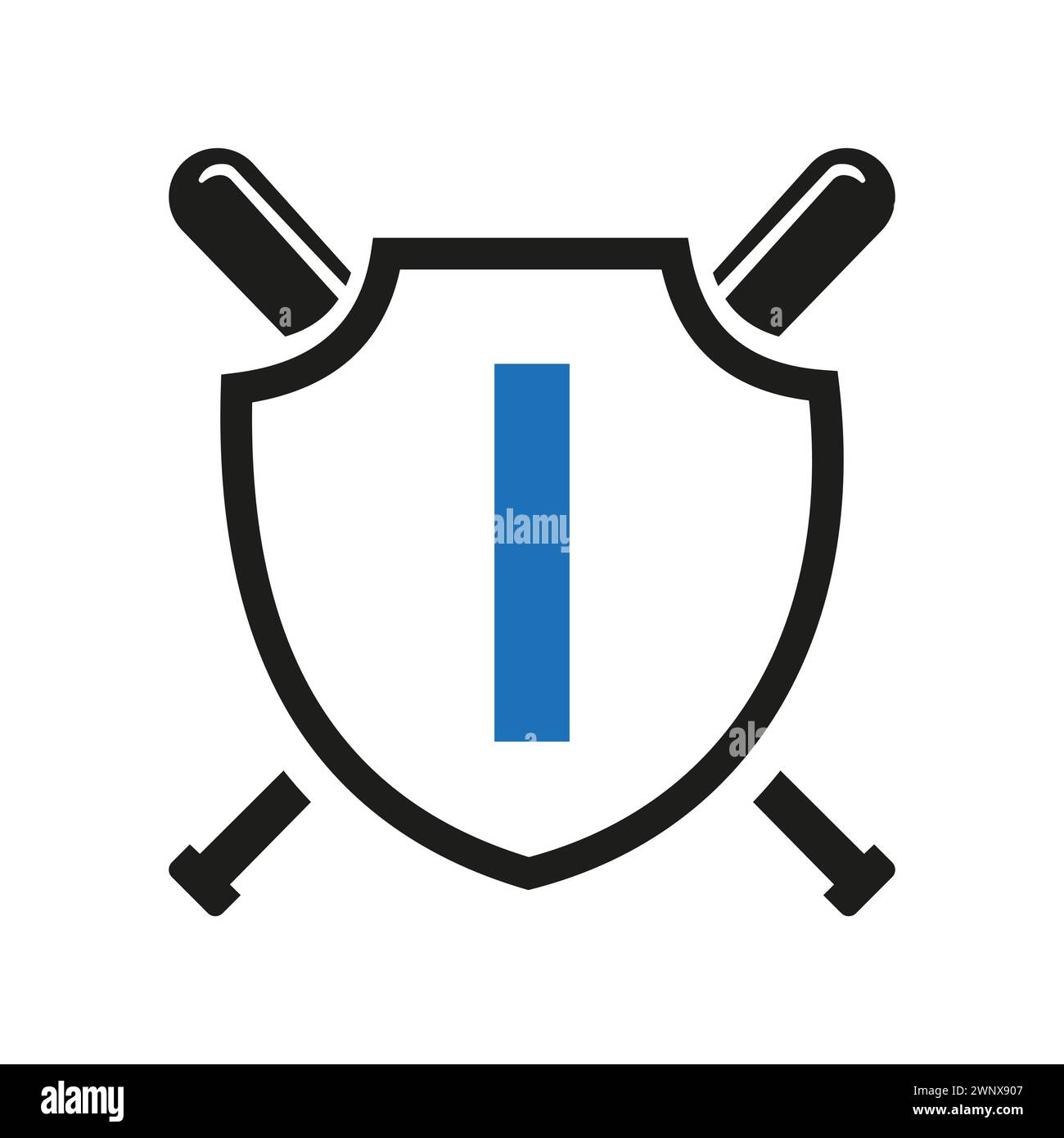 Letter I Baseball Logo Design Vector Template. Baseball Club Symbol ...