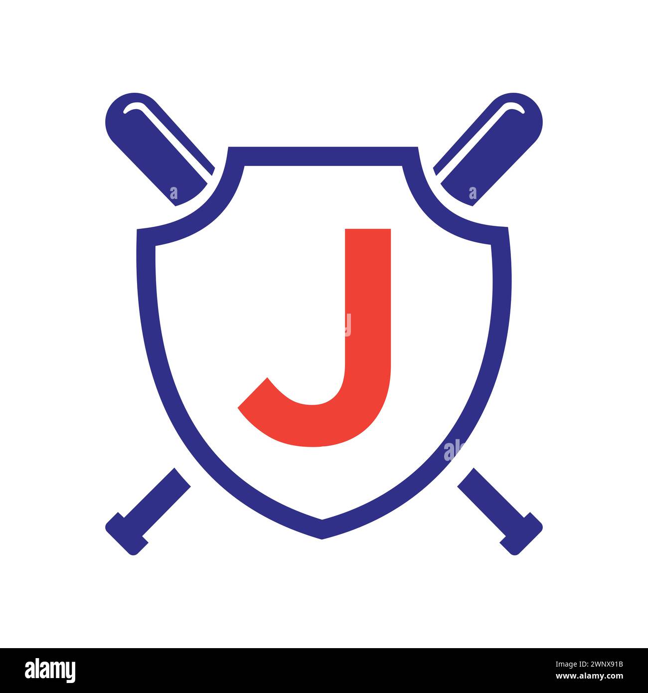 Letter J Baseball Logo Design Vector Template. Baseball Club Symbol ...