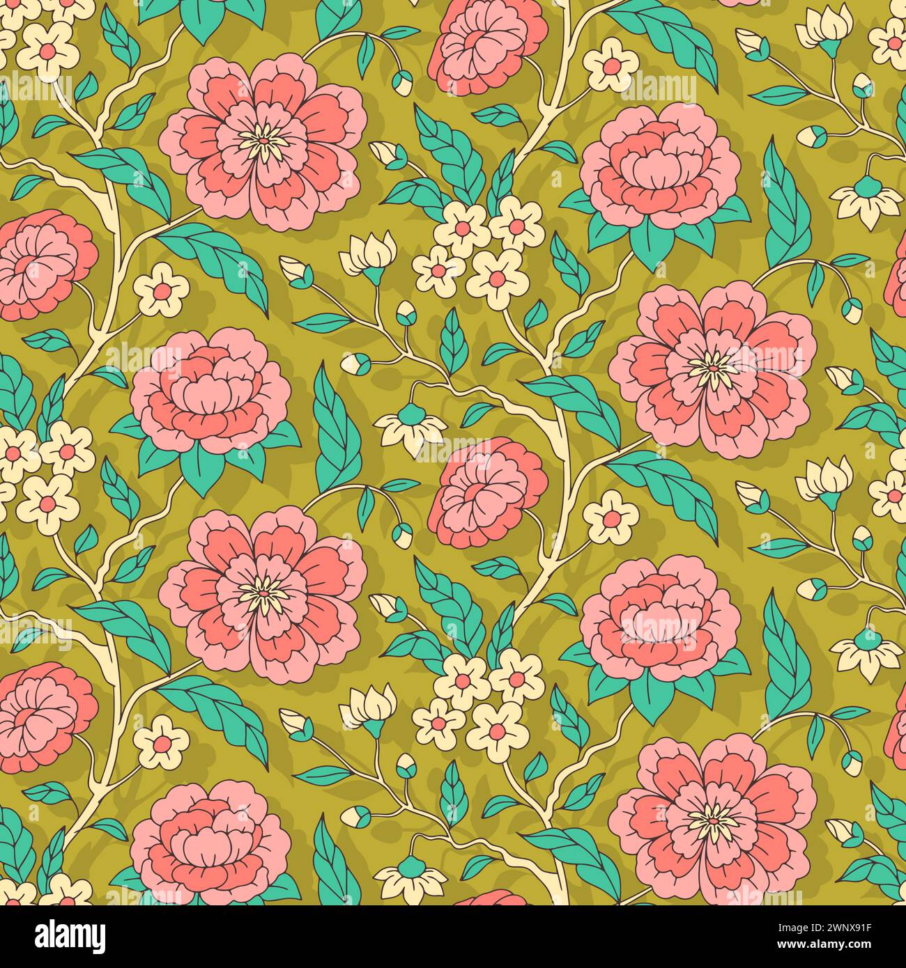 Gold chinoiserie design Stock Vector Images - Alamy