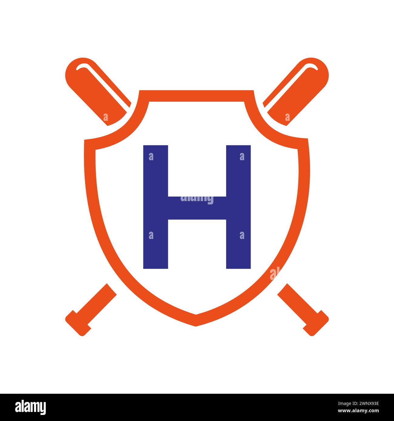 Letter H Baseball Logo Design Vector Template. Baseball Club Symbol ...