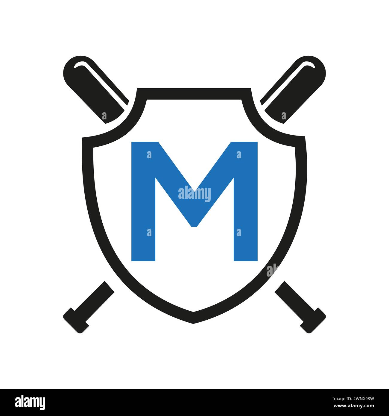 Letter M Baseball Logo Design Vector Template. Baseball Club Symbol ...
