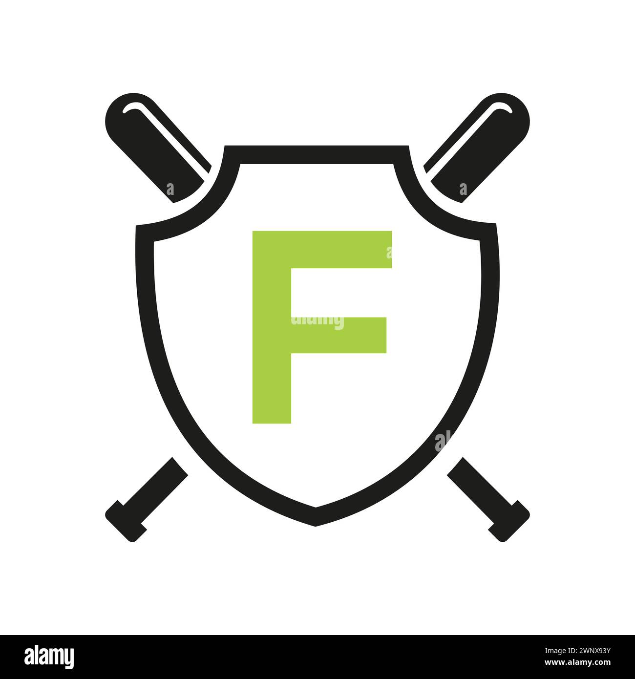 Letter F Baseball Logo Design Vector Template. Baseball Club Symbol ...