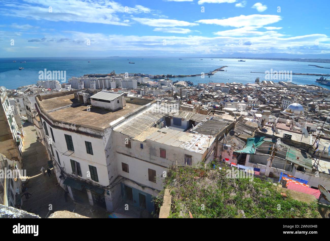 Landscape of the port capital of Algeria - Algiers Stock Photo - Alamy