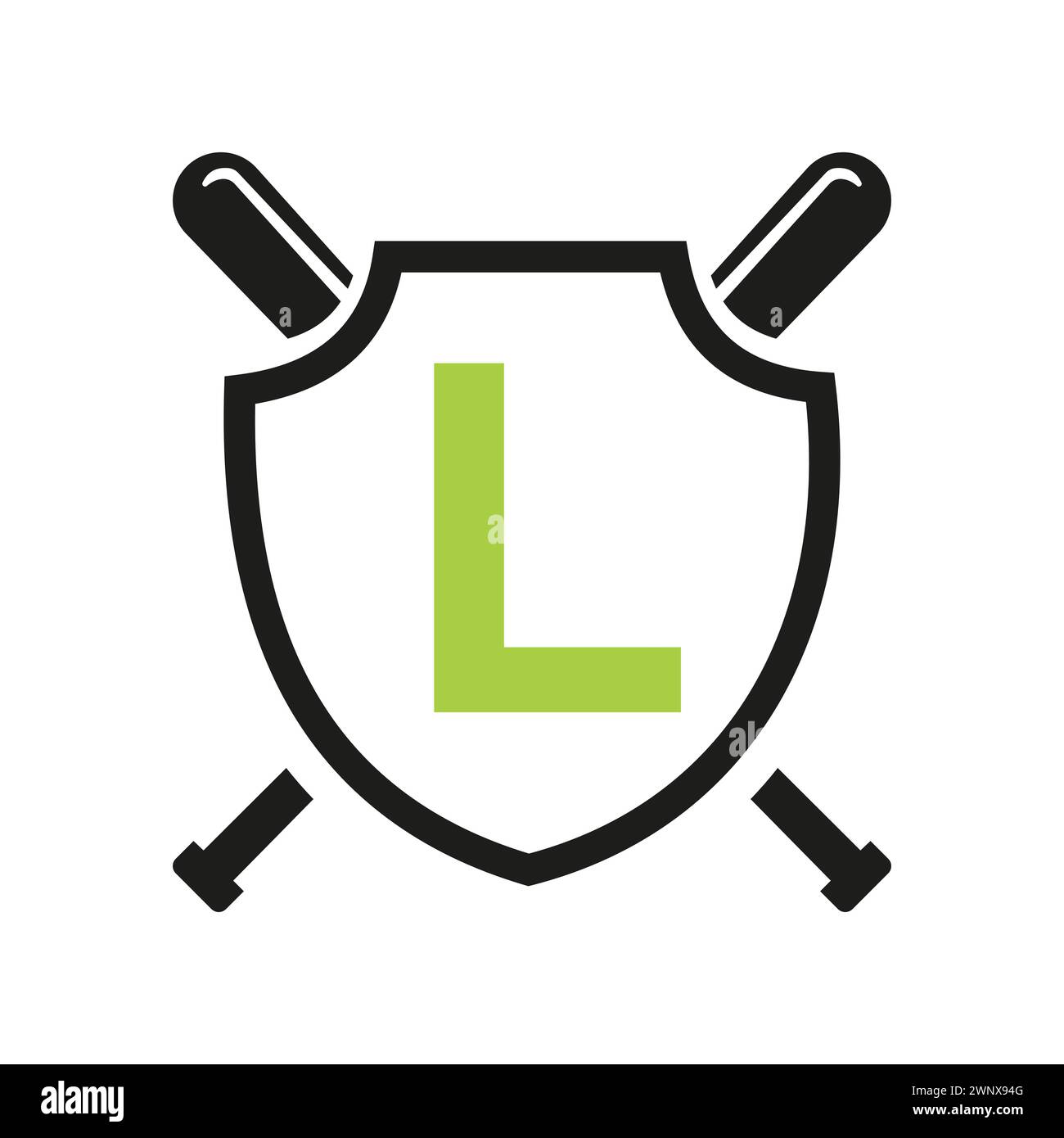 Letter L Baseball Logo Design Vector Template. Baseball Club Symbol ...