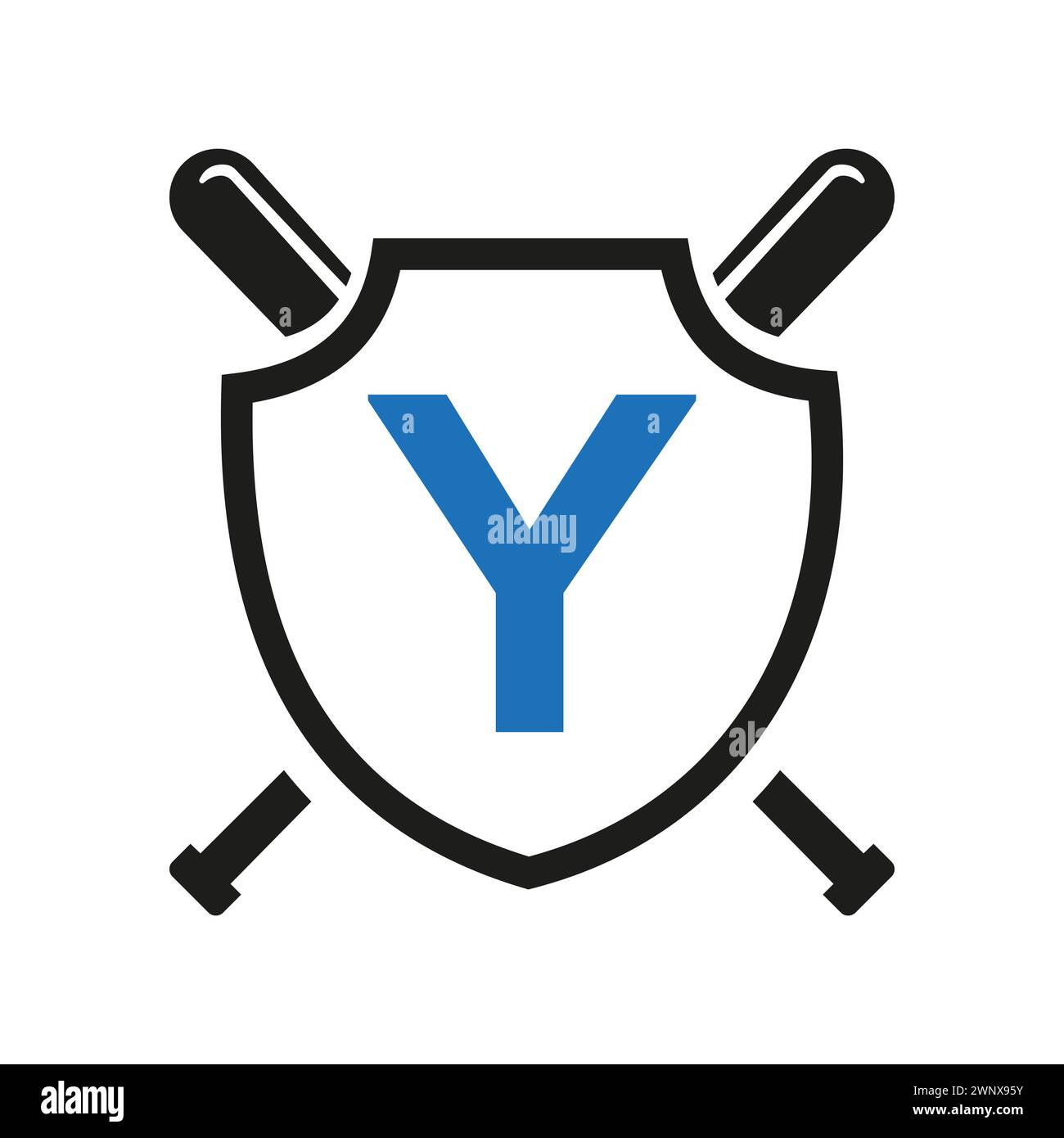 Letter Y Baseball Logo Design Vector Template. Baseball Club Symbol ...