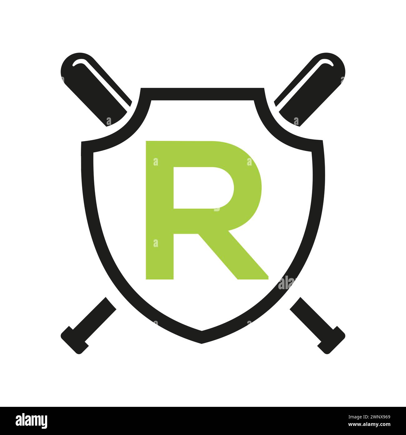 Letter R Baseball Logo Design Vector Template. Baseball Club Symbol ...