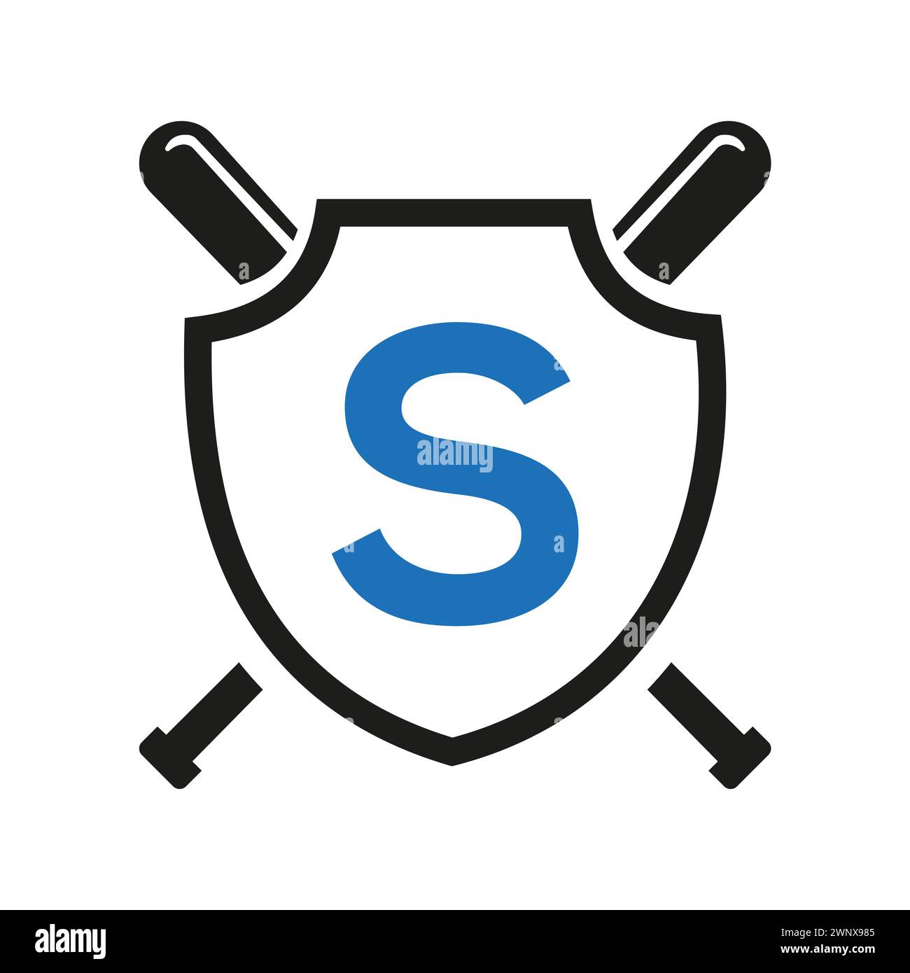 Letter S Baseball Logo Design Vector Template. Baseball Club Symbol ...