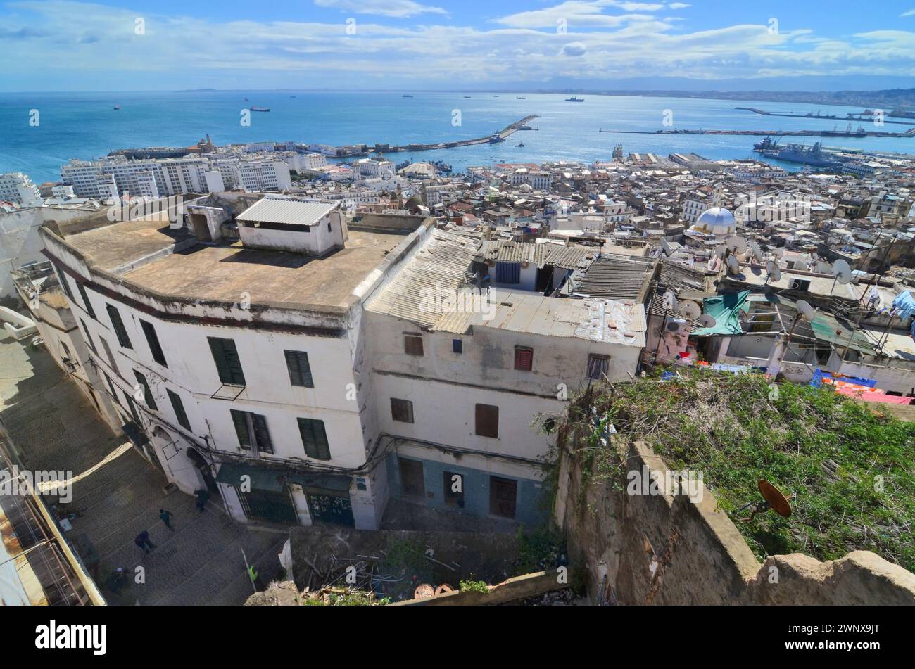 Landscape of the port capital of Algeria - Algiers Stock Photo - Alamy