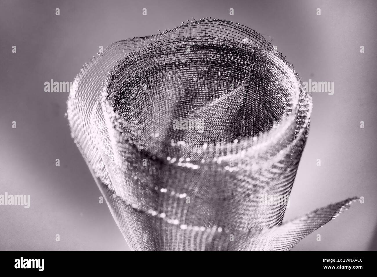 Metal mesh. Rolled mesh in gray. Heavy duty steel or aluminum mesh with ...