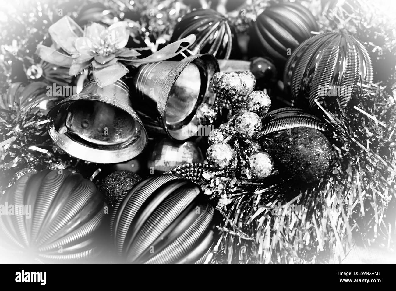 New year postcard fir Black and White Stock Photos & Images - Alamy