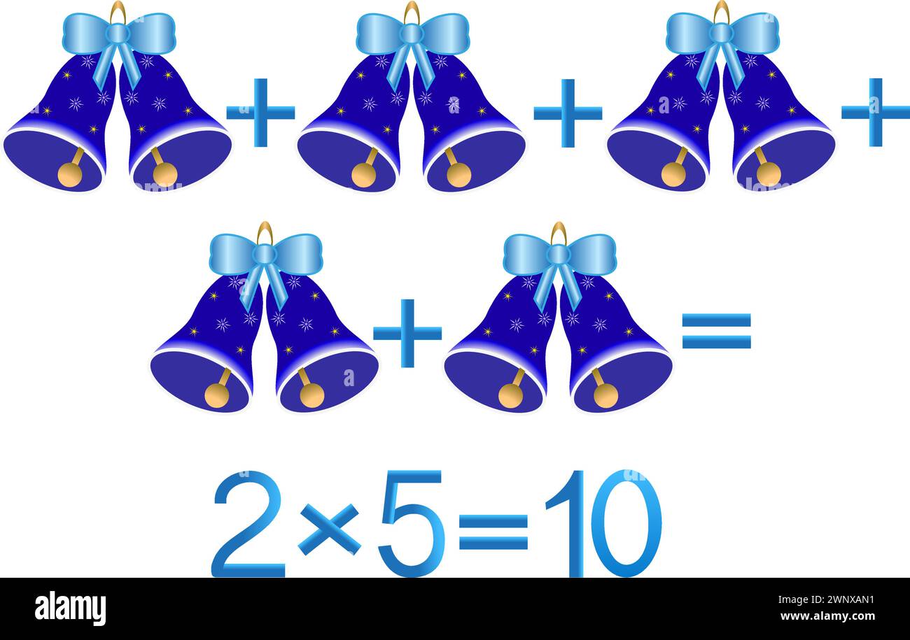 Educational games for children, multiplication action, example with ...