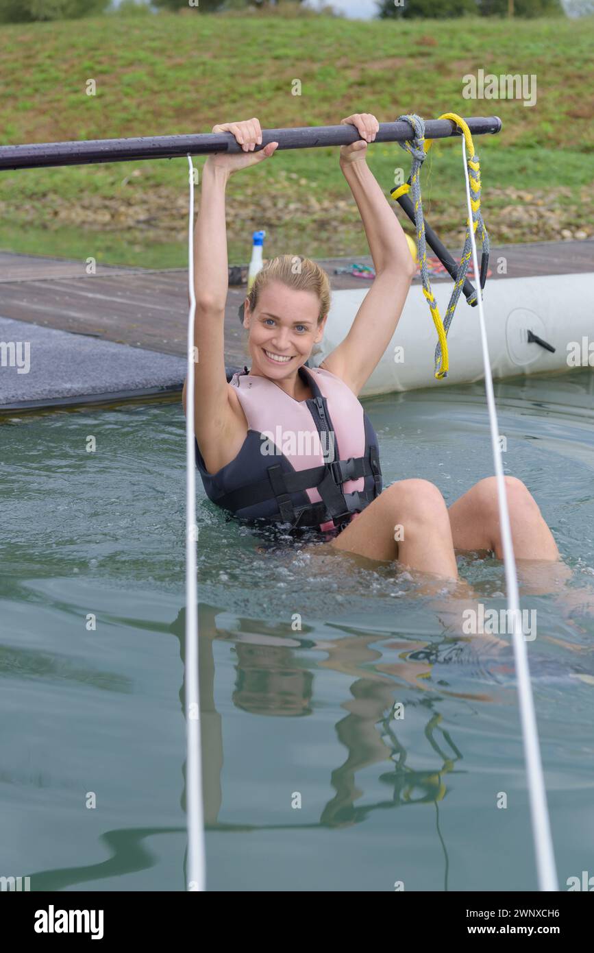 Woman learning ski instructor hi-res stock photography and images - Alamy