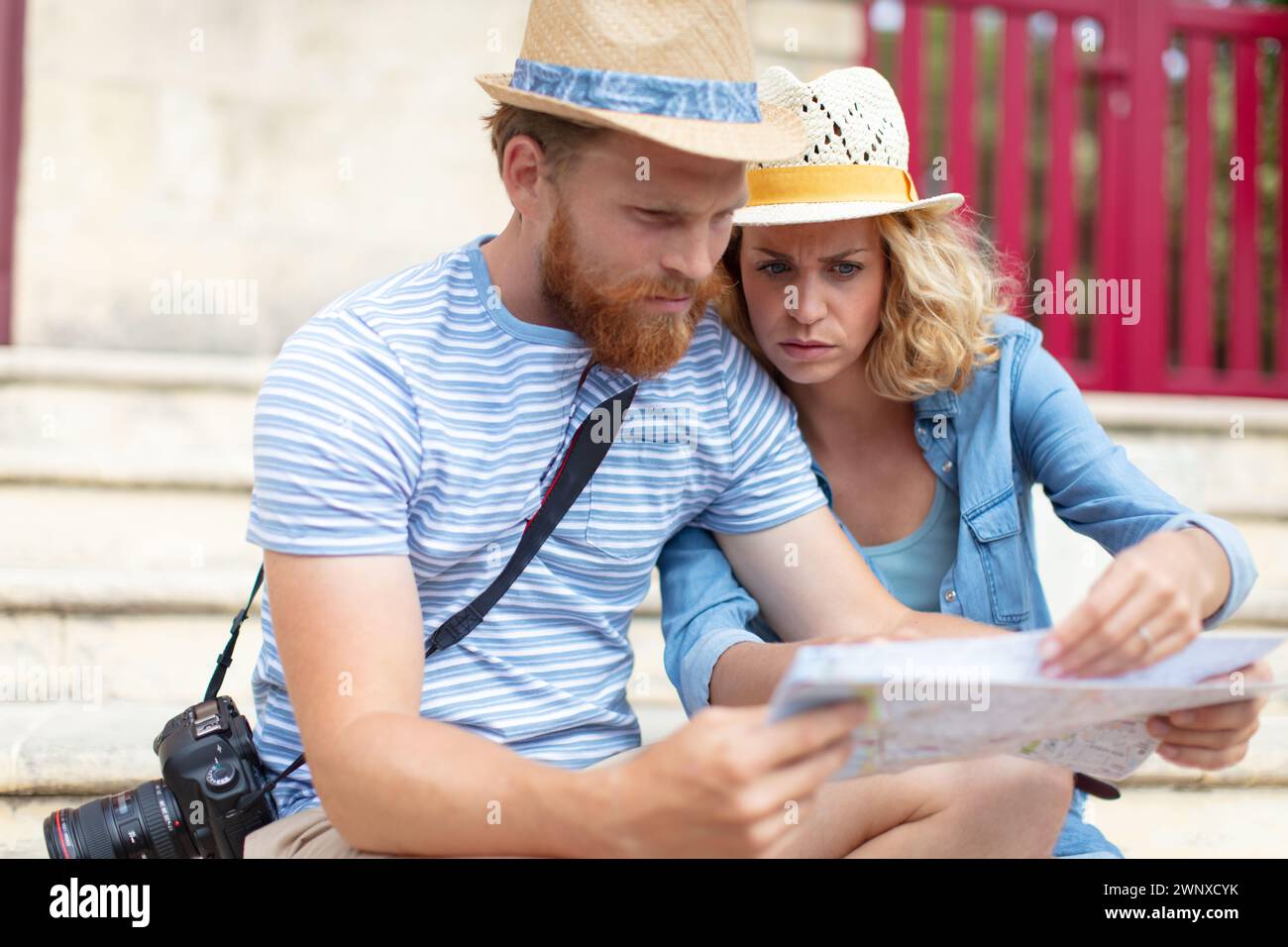 tourist couple in love enjoying city sightseeing Stock Photo - Alamy