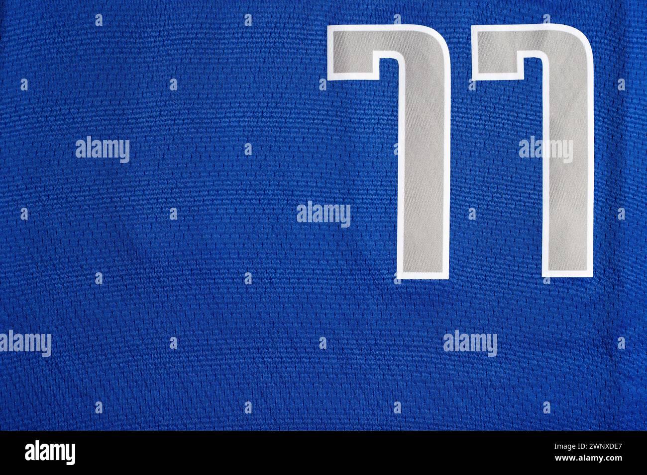 Dallas basketball jersey of Luka with the number 77 Stock Photo - Alamy