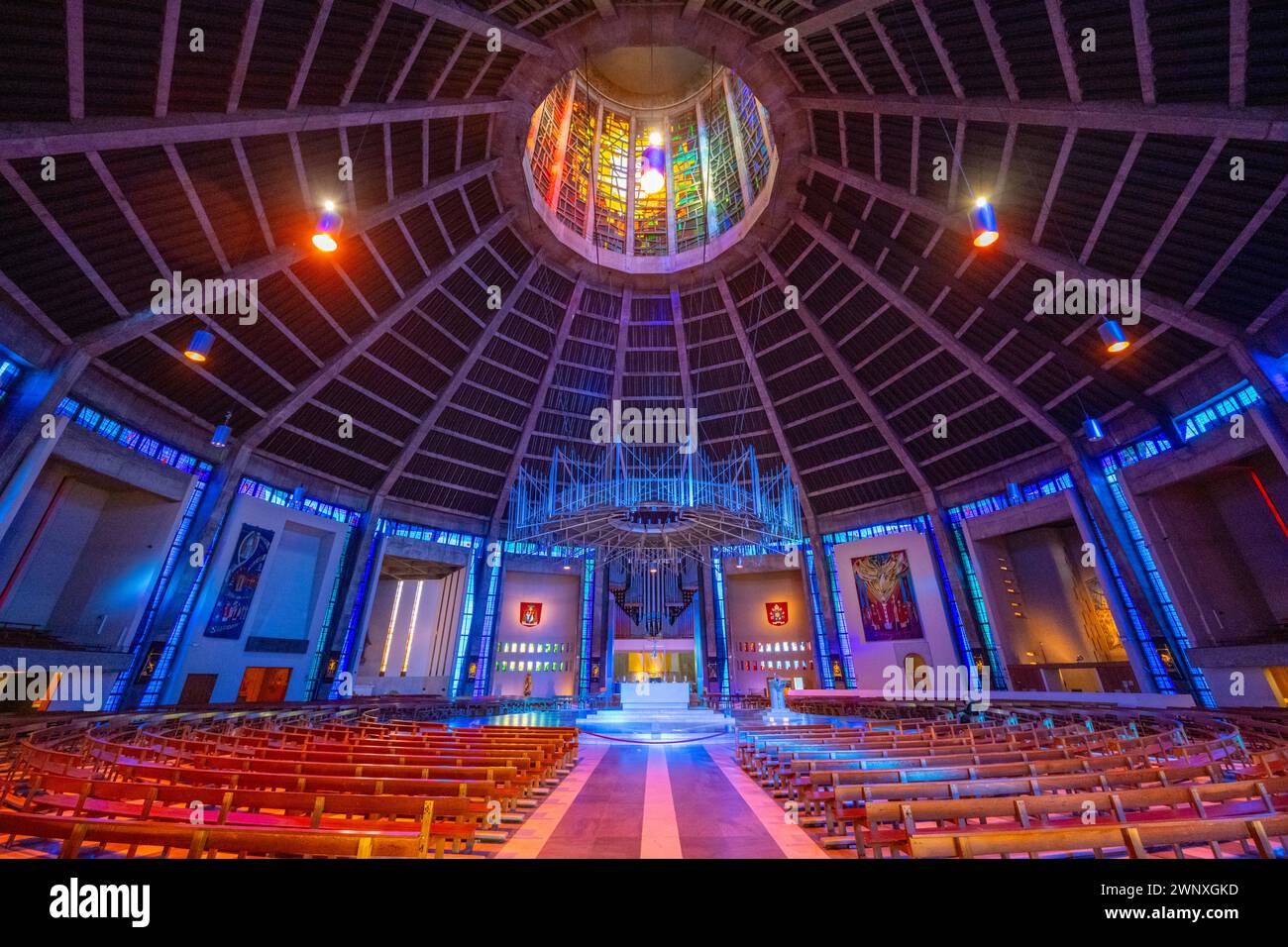 The interior of Liverpool metropolitan cathedral Stock Photo - Alamy