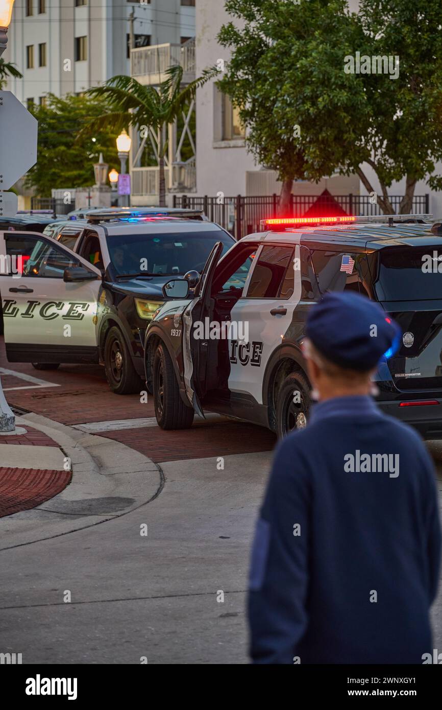 American police lights crime hi-res stock photography and images - Alamy