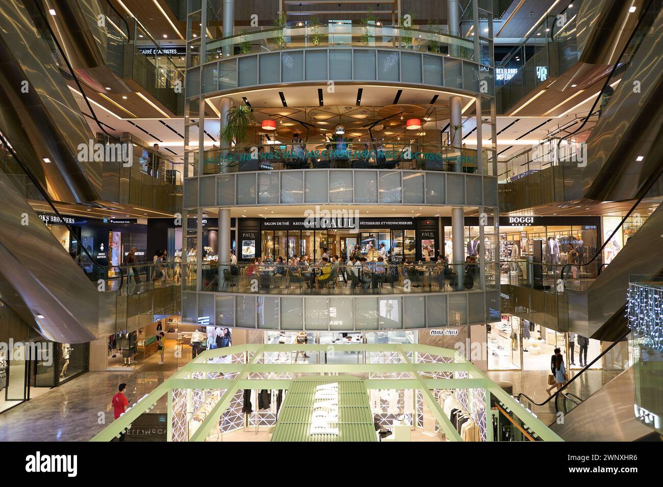SINGAPORE - NOVEMBER 06, 2023: interior shot of Paragon Mall. The ...