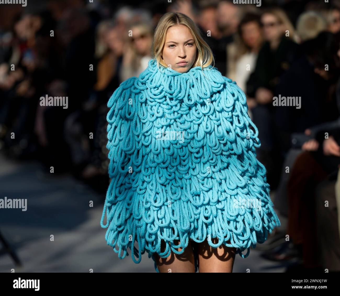 Lila Moss wears a creation as part of the Stella McCartney Fall/Winter 2024-2025 ready-to-wear ...