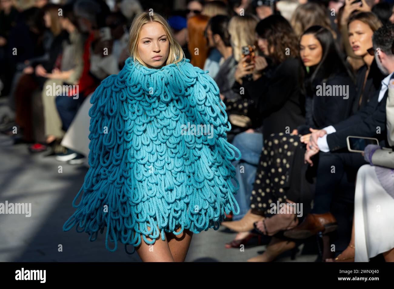 Lila Moss wears a creation as part of the Stella McCartney Fall/Winter 2024-2025 ready-to-wear ...