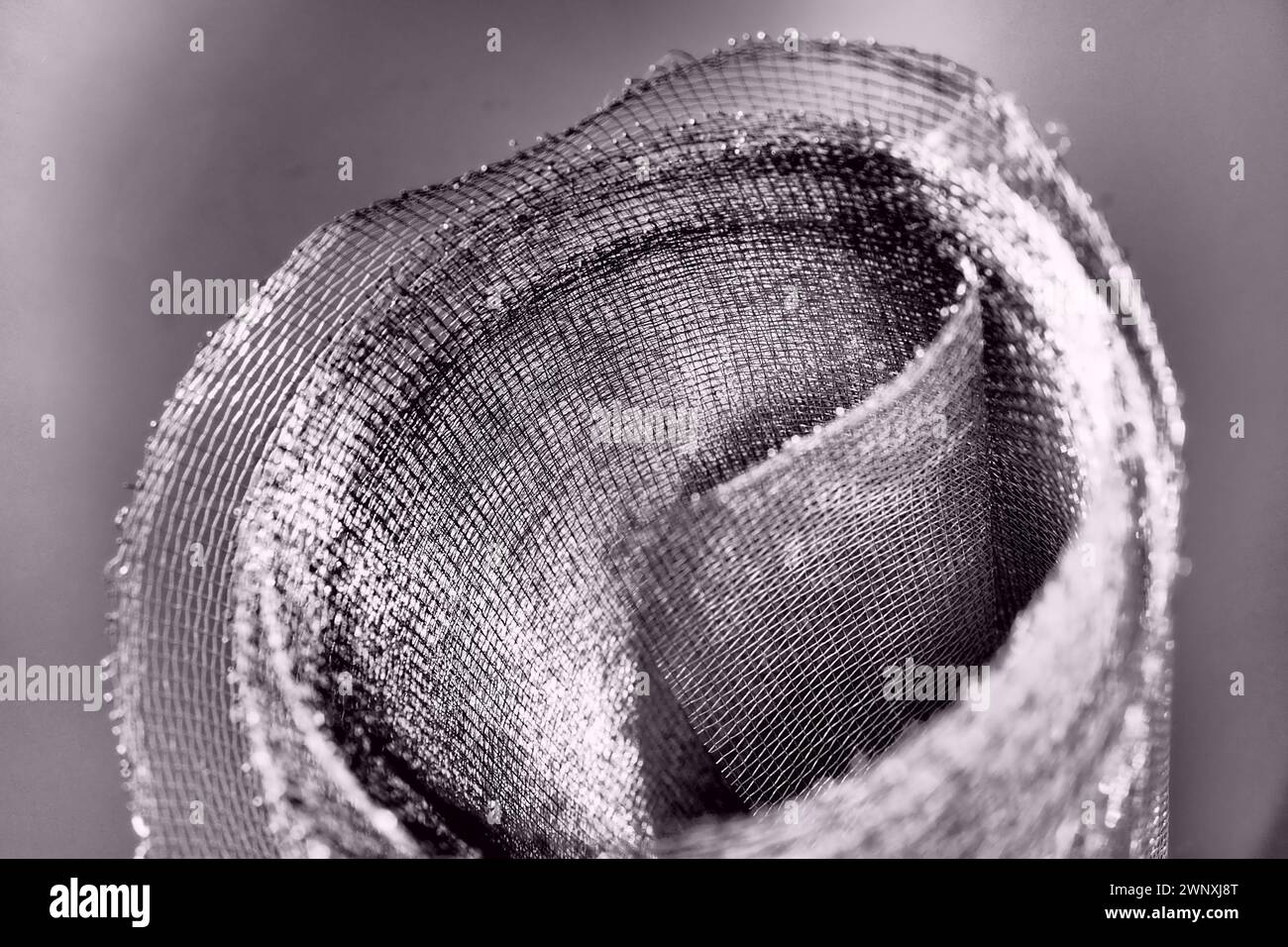 Metal mesh. Rolled mesh in gray. Heavy duty steel or aluminum mesh with ...