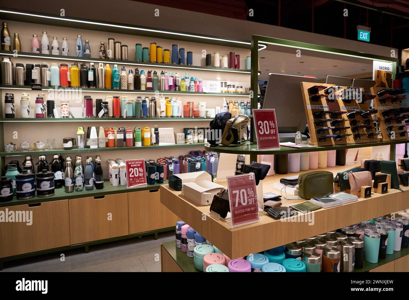 SINGAPORE - NOVEMBER 06, 2023: interior shot of Boarding Gate store ...