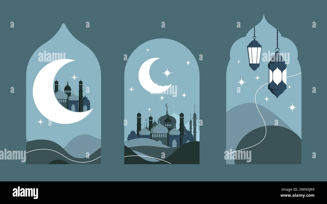 Ramadan Kareem Vector Greeting Card Template. Social Media Banner ...