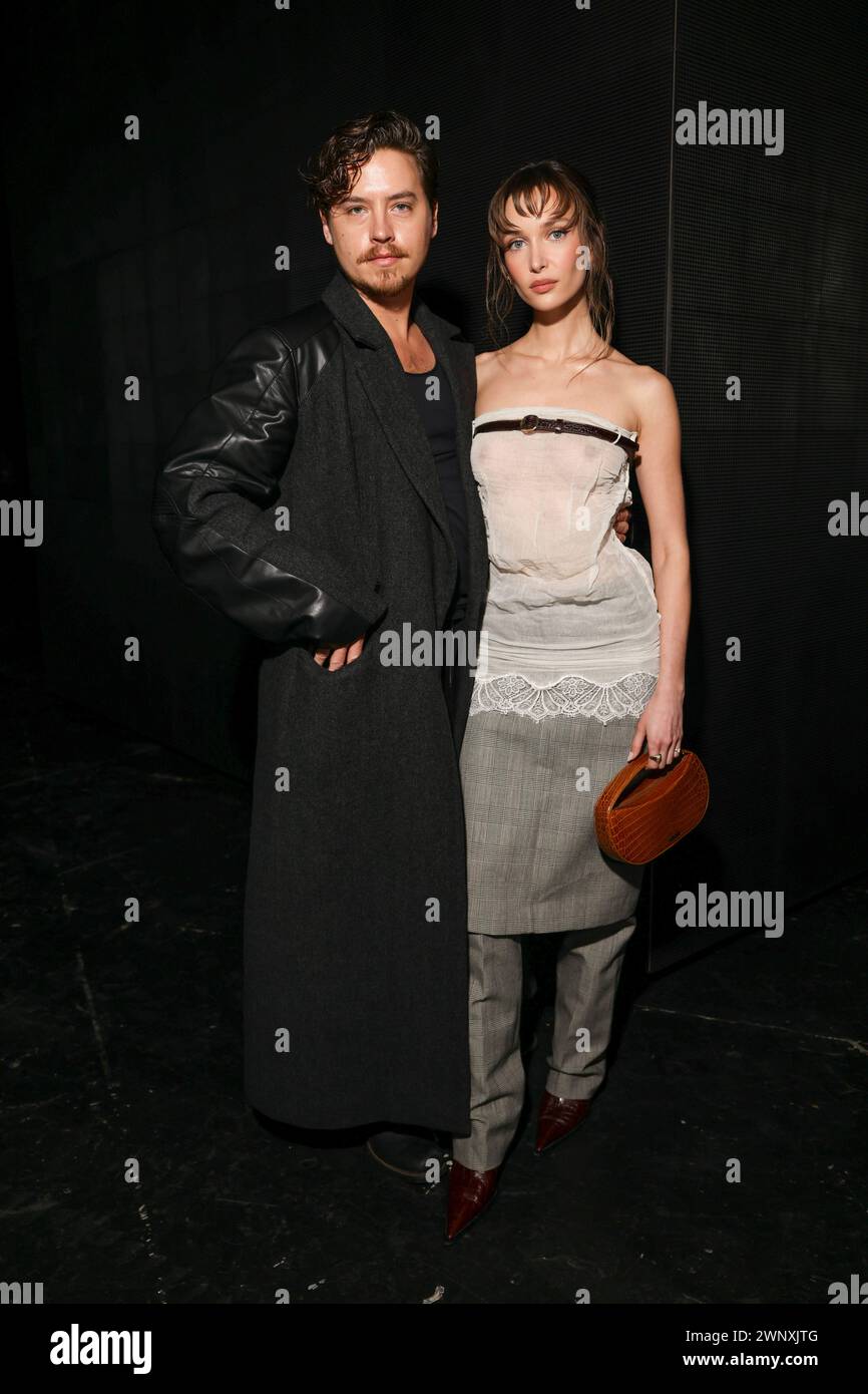Cole Sprouse, left, and Ari Fournier attend the Coperni Fall/Winter ...