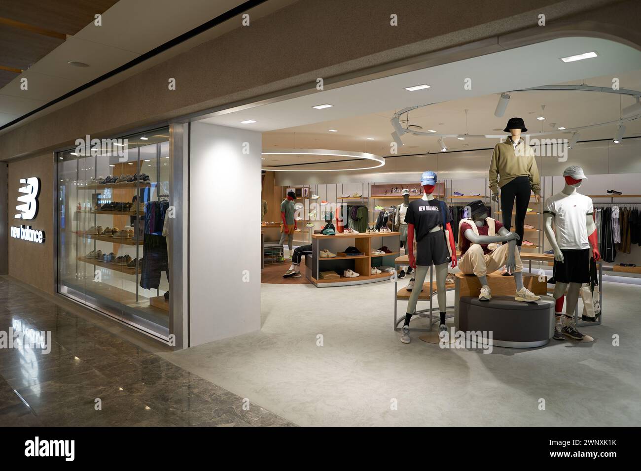 SINGAPORE - NOVEMBER 06, 2023: entrance to New Balance store inside ...