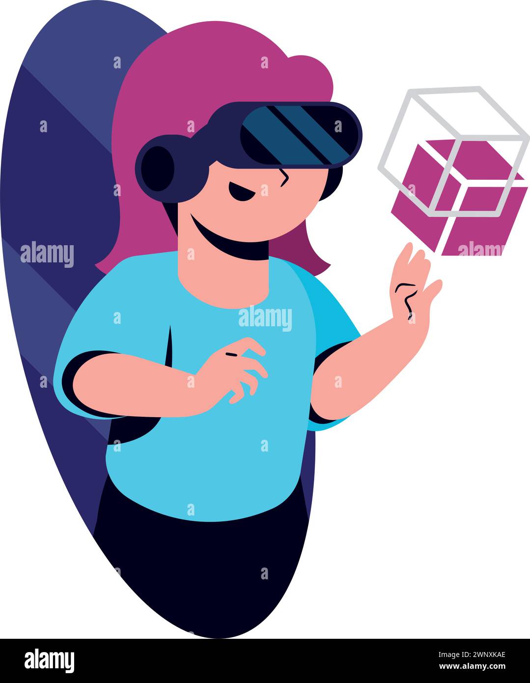 virtual reality gamer Stock Vector Image & Art - Alamy