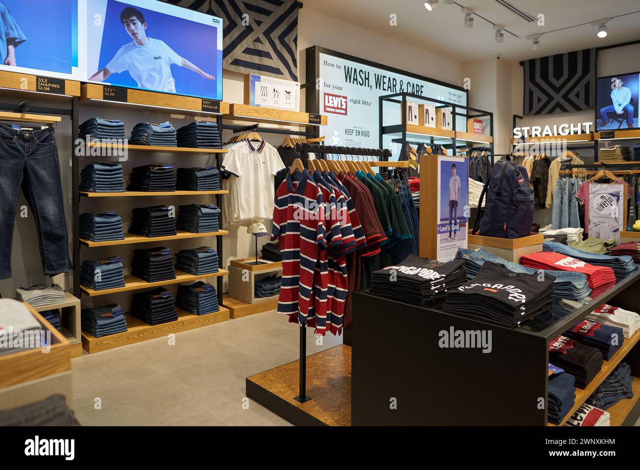 SINGAPORE - NOVEMBER 06, 2023: interior shot of Levi's store in ...