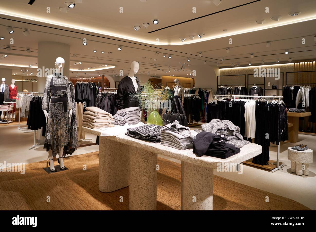 SINGAPORE - NOVEMBER 06, 2023: interior shot of Mango store in ...