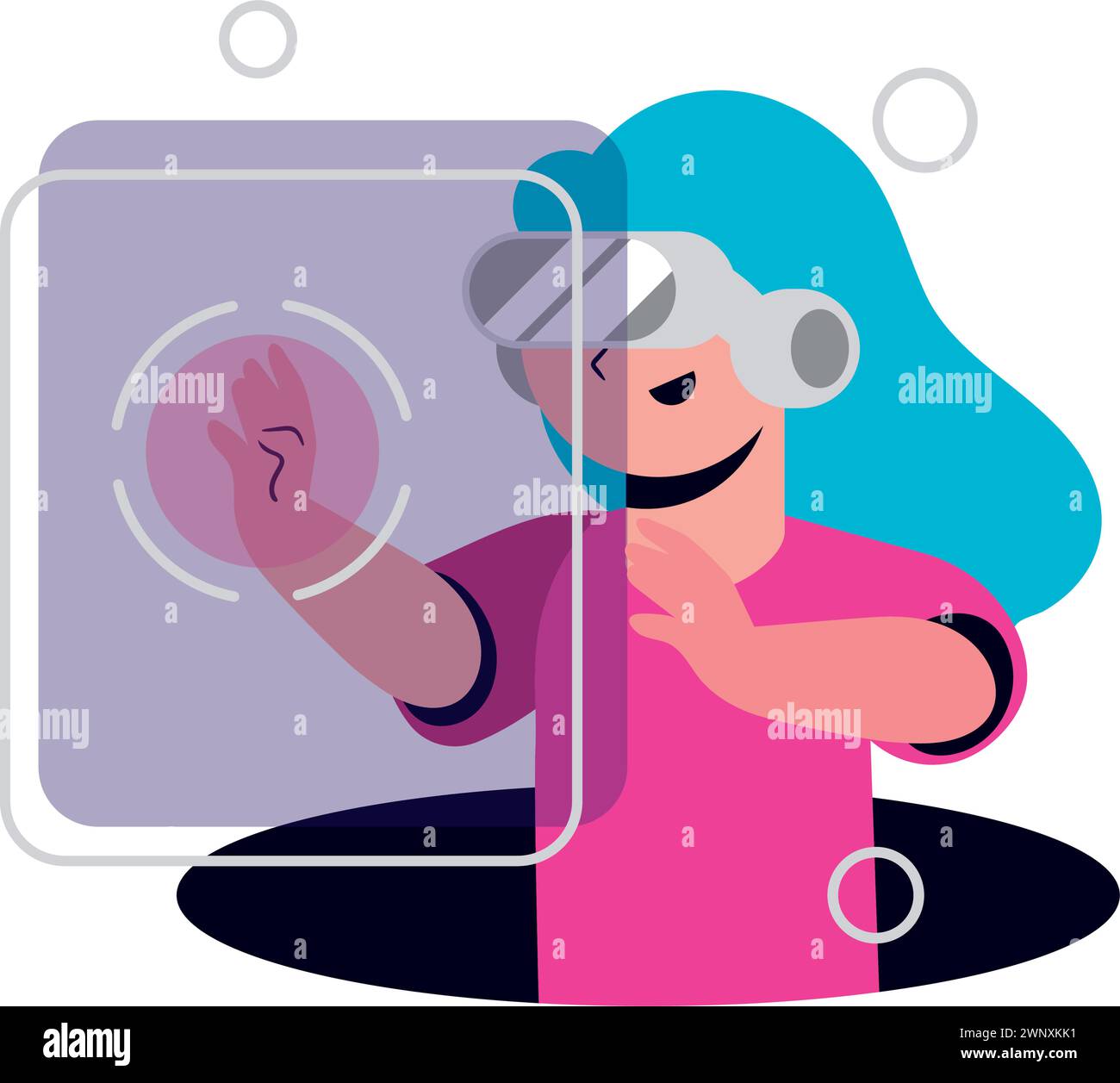 virtual reality gaming Stock Vector Image & Art - Alamy