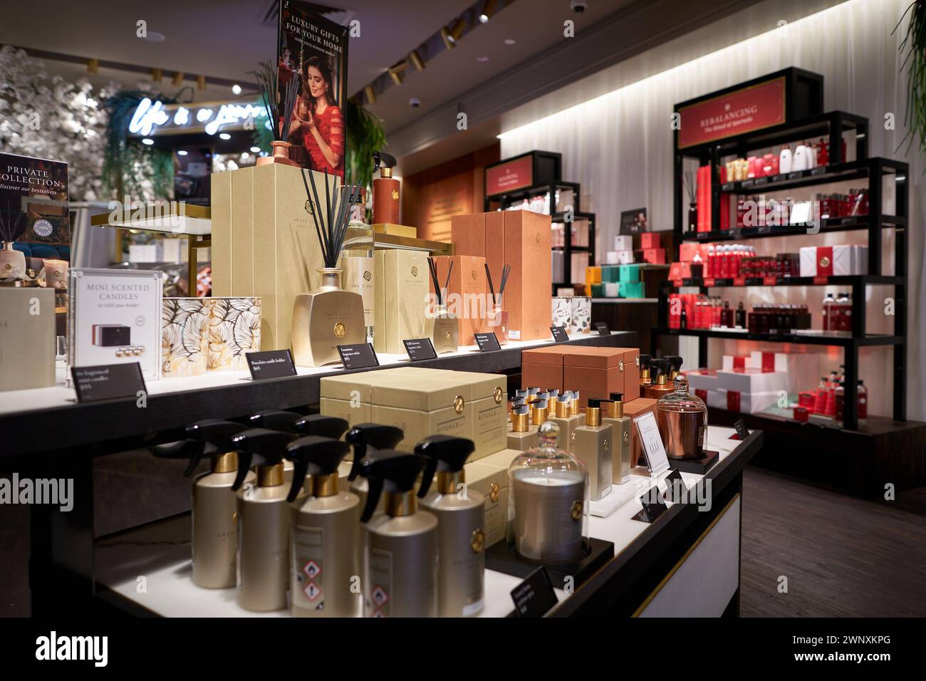 SINGAPORE - NOVEMBER 06, 2023: interior shot of Rituals store in ...