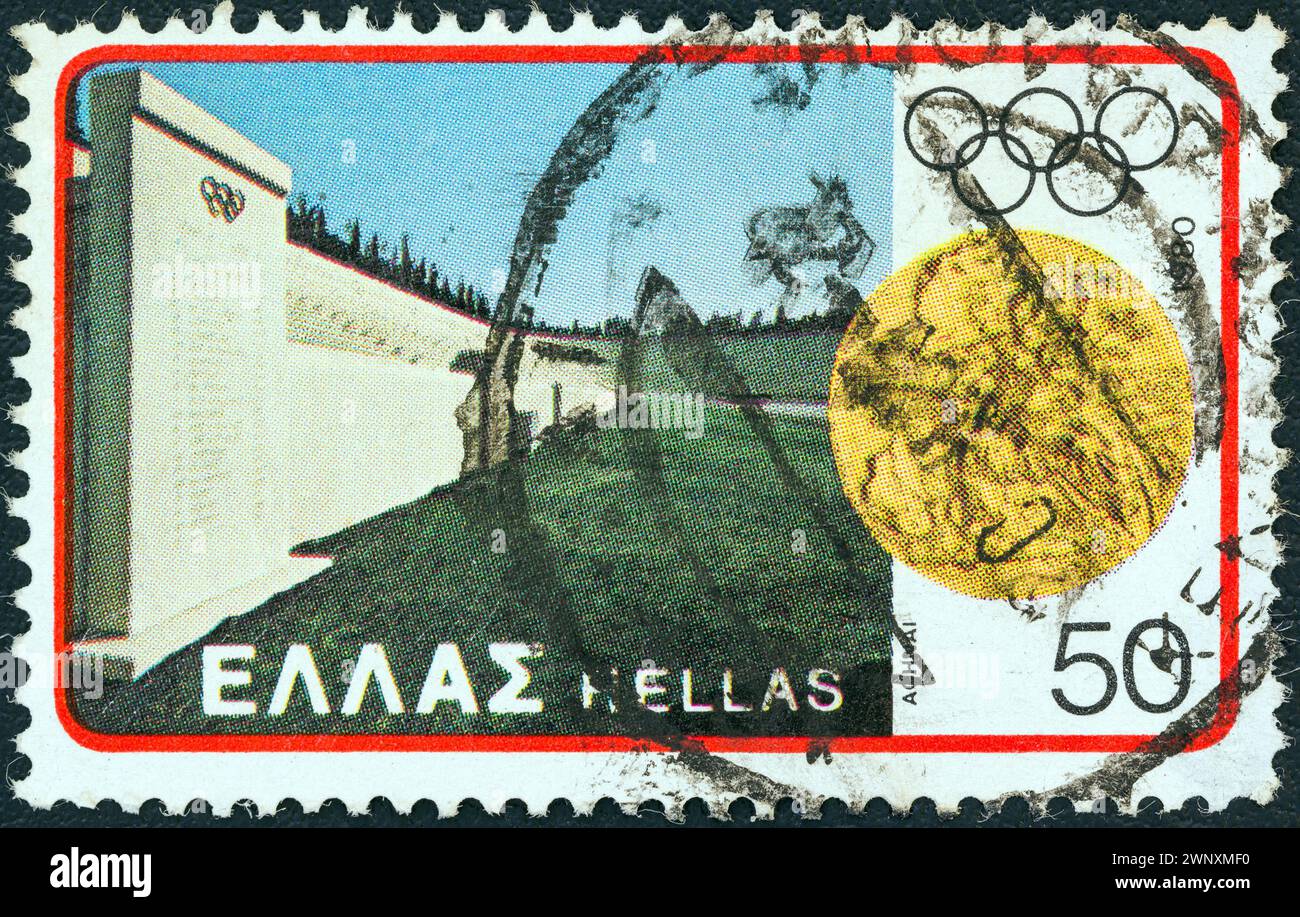 GREECE - CIRCA 1980: A stamp printed in Greece from the "Olympic Games ...