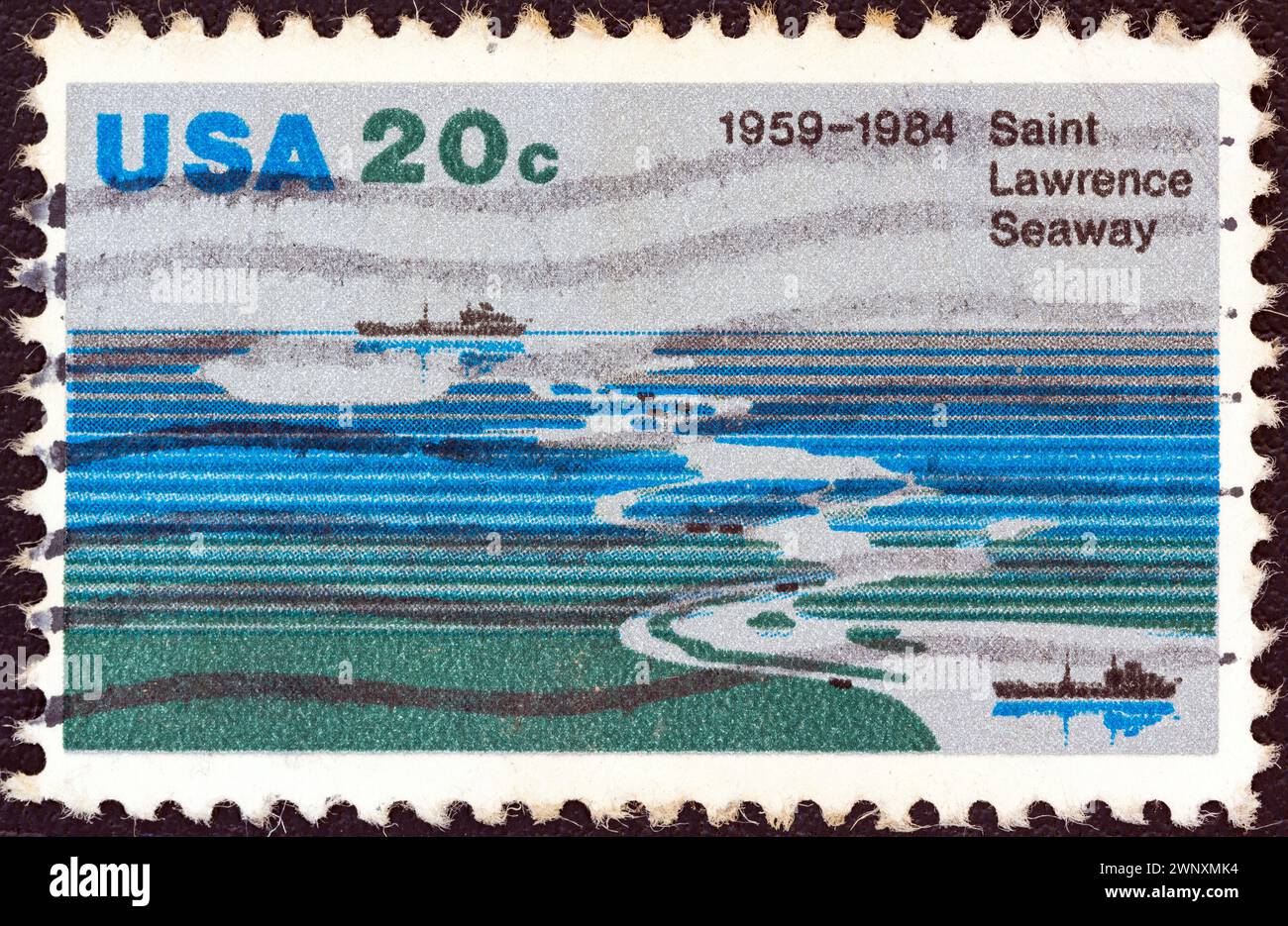 USA - CIRCA 1984: A stamp printed in USA from the issued for the 25th ...