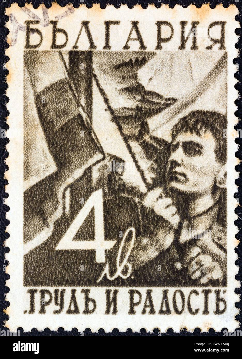 BULGARIA - CIRCA 1942: A stamp printed in Bulgaria from the "Work and ...