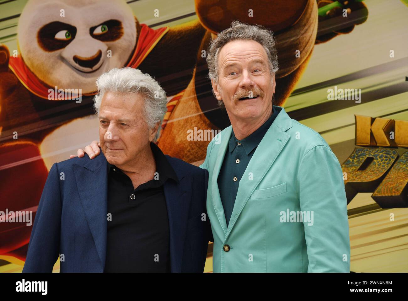 LOS ANGELES, CALIFORNIA - MARCH 03: (L-R) Dustin Hoffman and Bryan ...