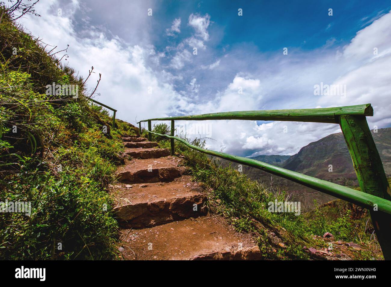 Stairs in the Sacred Valley of Cusco, Peru Stock Photo - Alamy