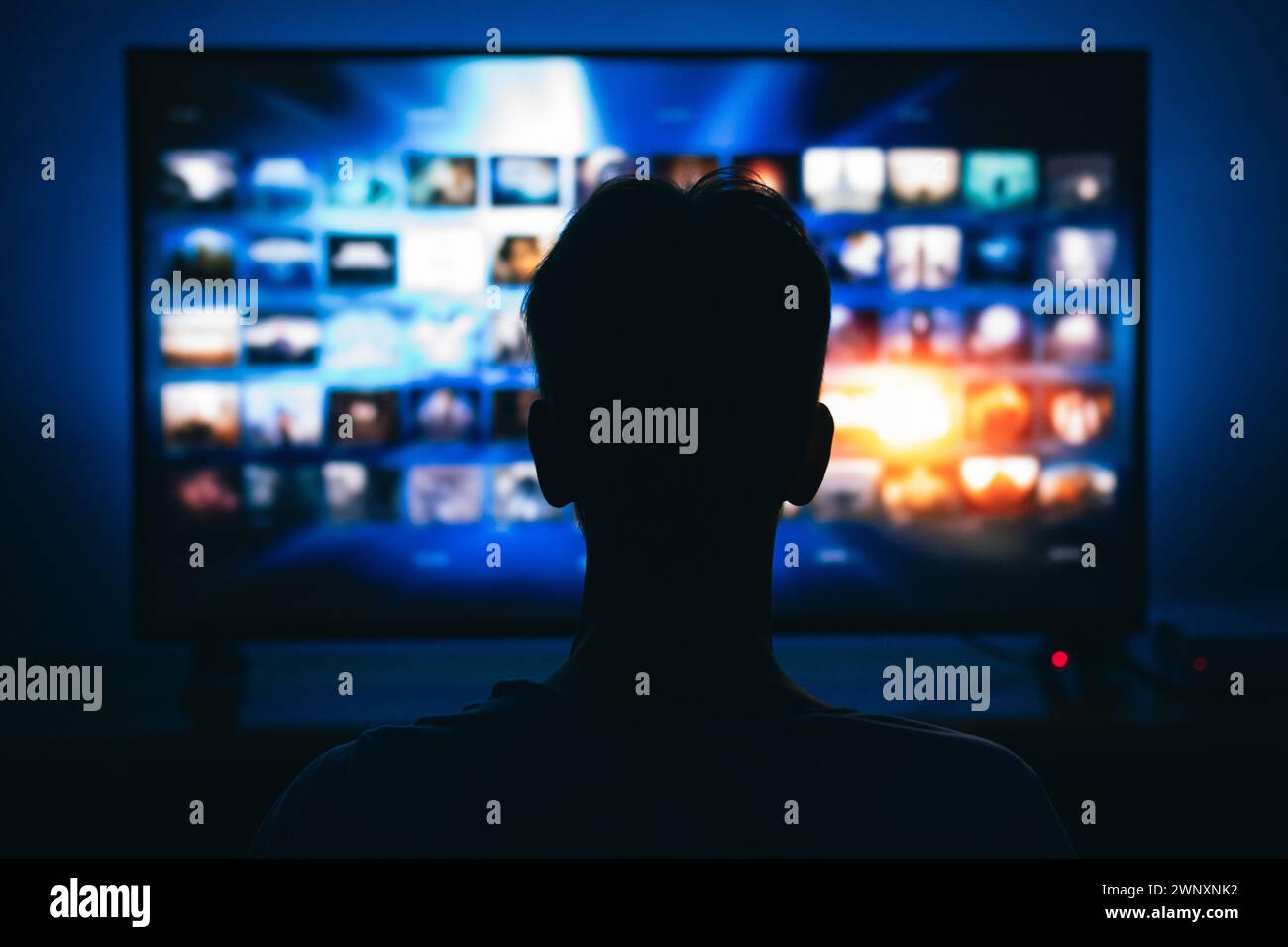 Silhouette of Head on tv Screen Stock Photo - Alamy