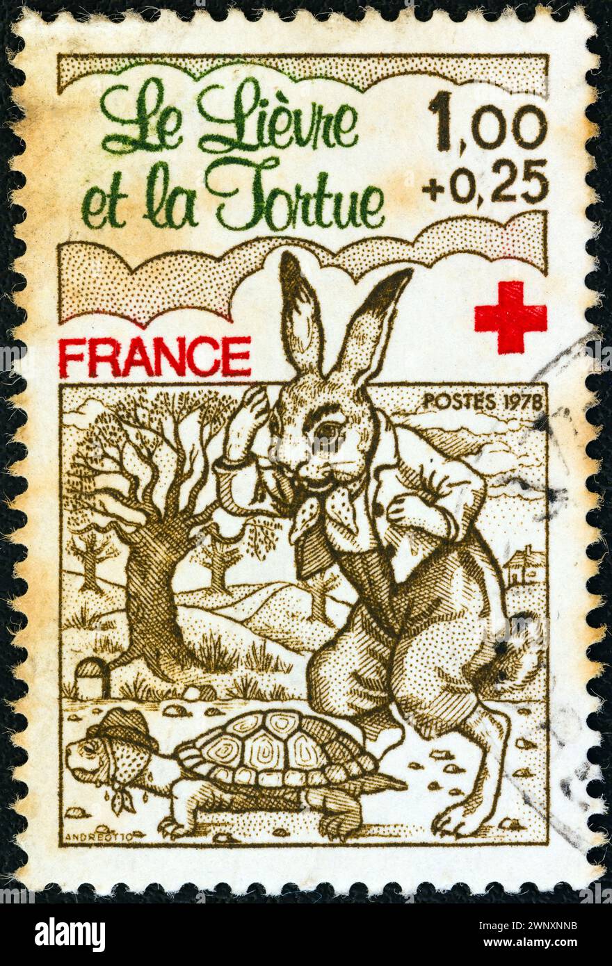 FRANCE - CIRCA 1978: A stamp printed in France from the "Red Cross Fund ...