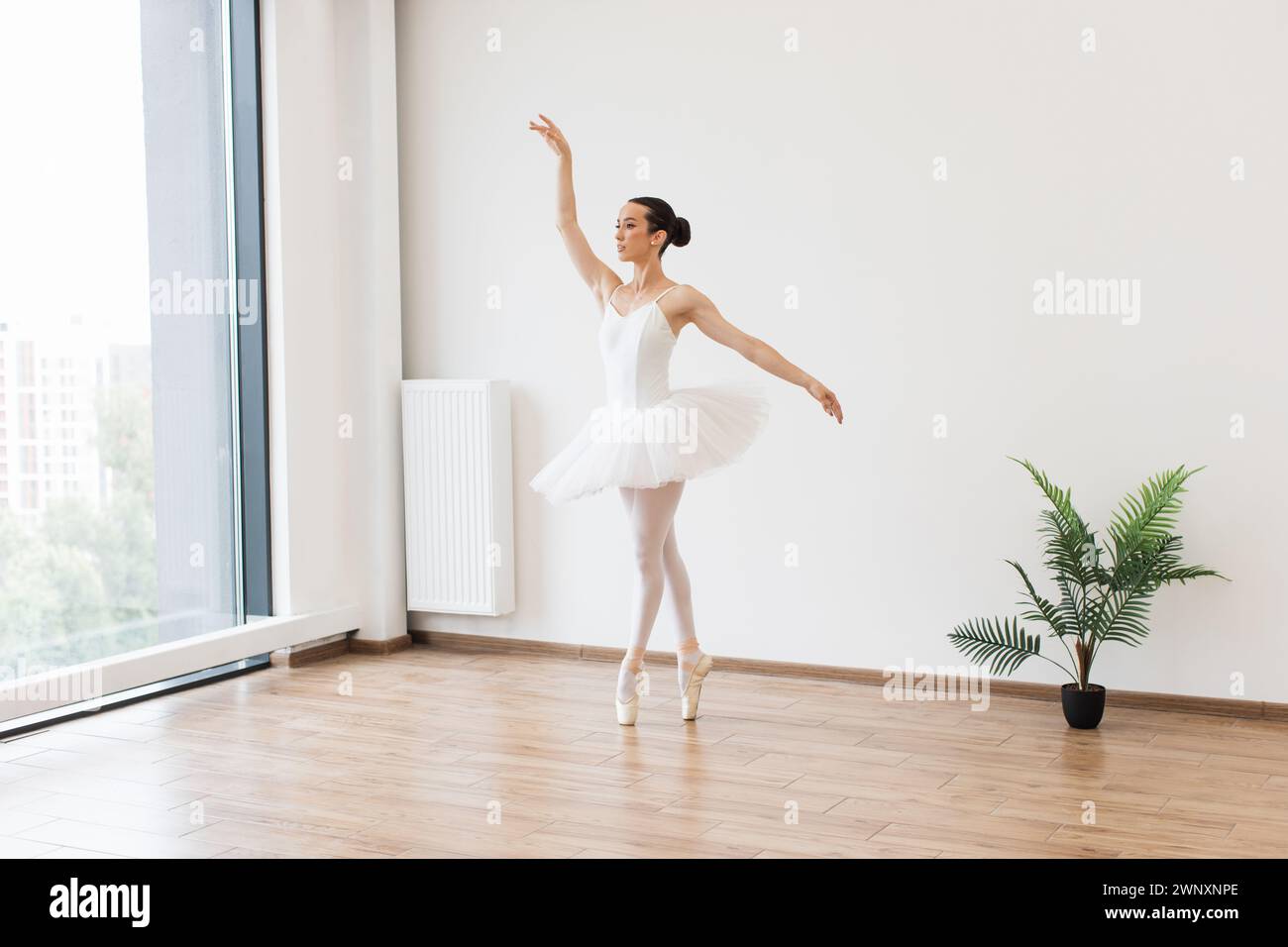Classical Ballet dancer side view Stock Photo - Alamy