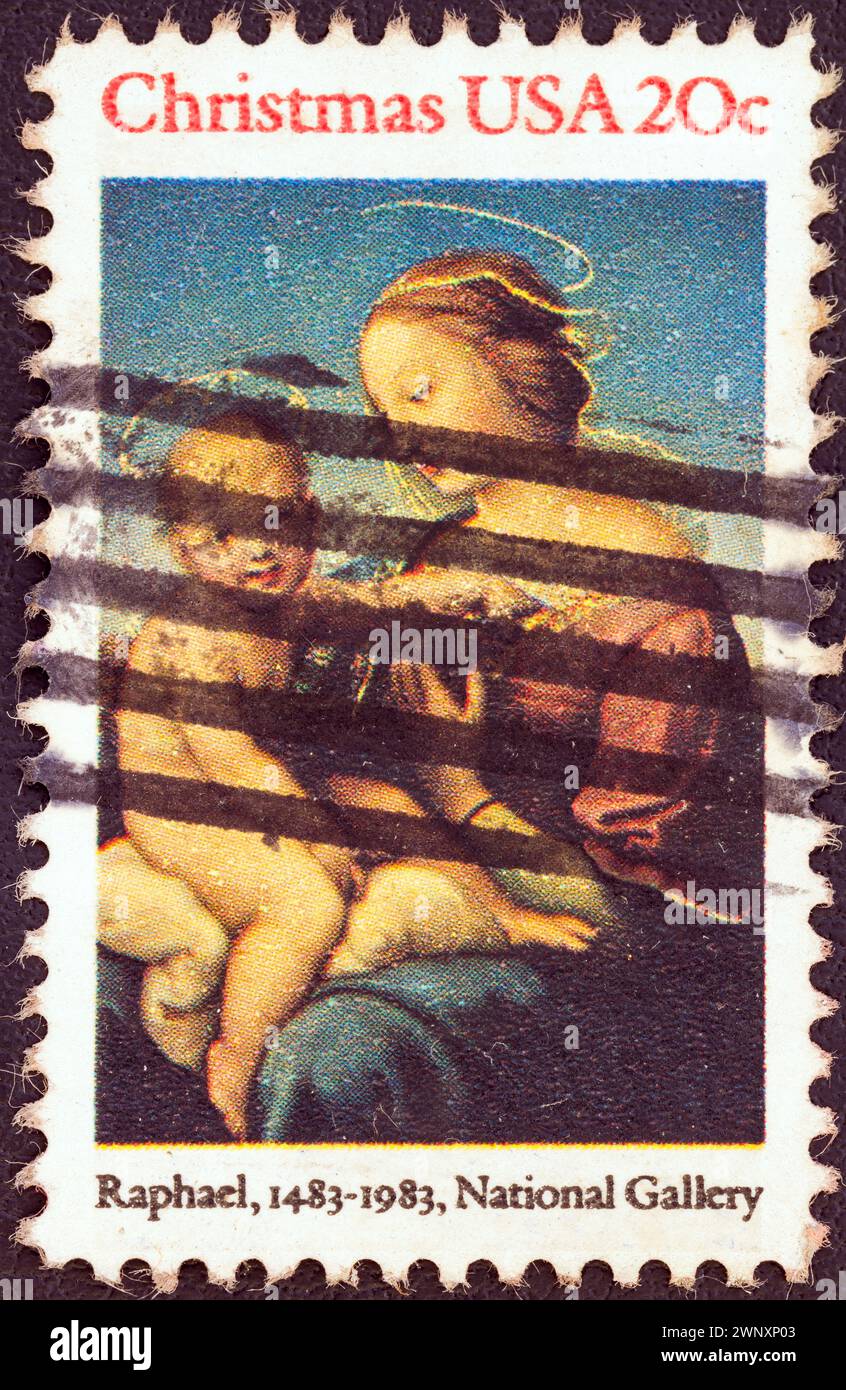 USA - CIRCA 1983: A stamp printed in USA from the "Christmas" issue ...